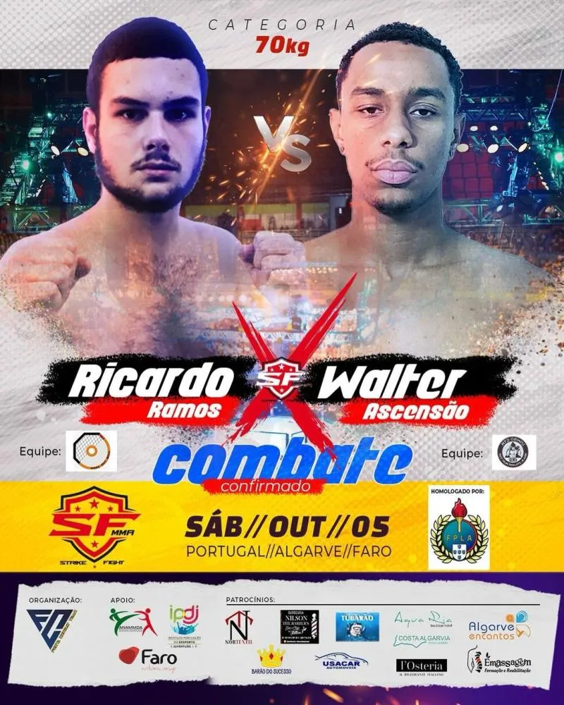 Resultados Oficiais do Evento Strike Fight MMA no Algarve